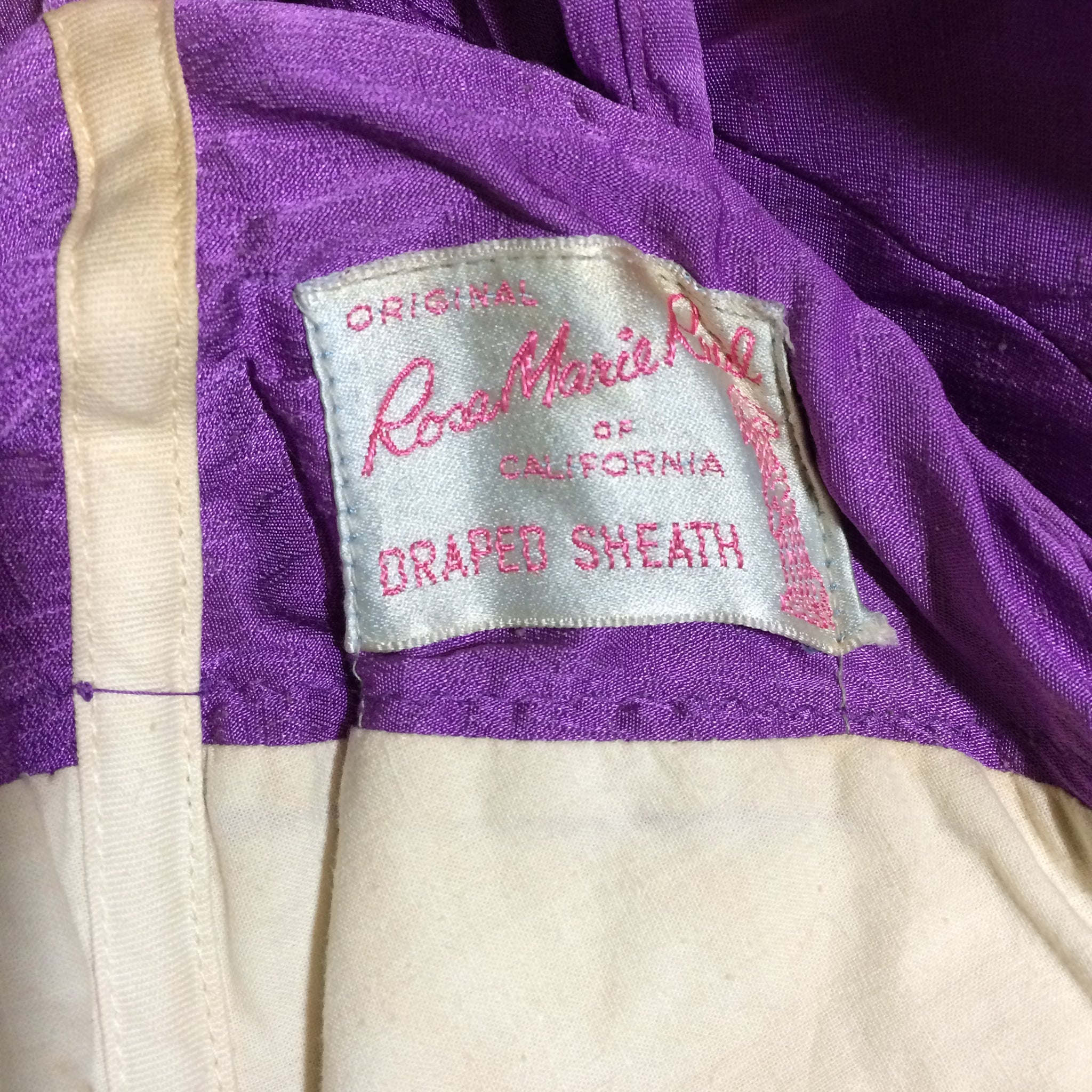 Rose Marie Reid Violet Draped Sheath Swimsuit circa 1950s – Dorothea's ...